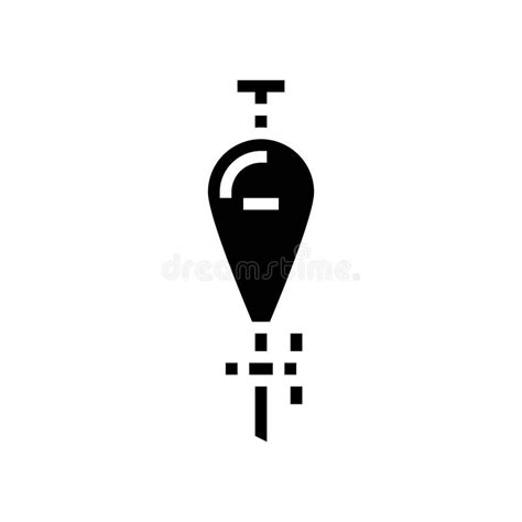 Separatory Funnel Chemical Glassware Lab Glyph Icon Vector Illustration Stock Vector