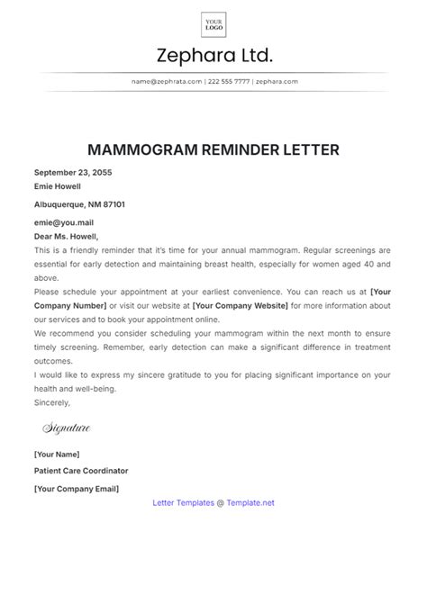 Free Medical Letter Template To Edit Online