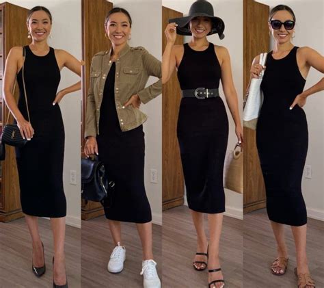 4 Ways To Style A Black Knit Midi Dress Video LIFE WITH JAZZ