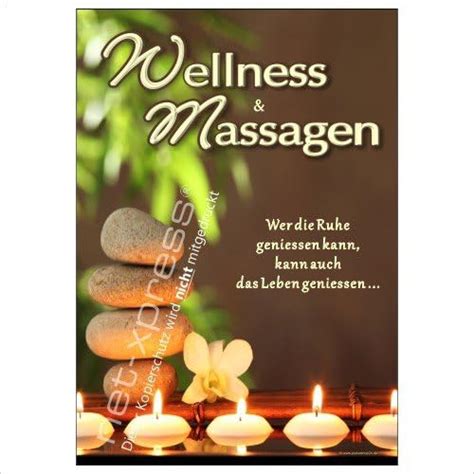 Net Xpress Plakat Wellness Massagen A1 Werbeplakat Plakat Poster