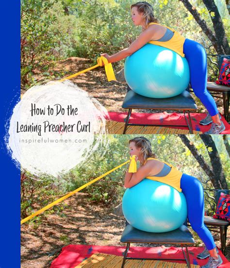 Band Leaning Preacher Curl Ball Chair Standing Inspireful Women