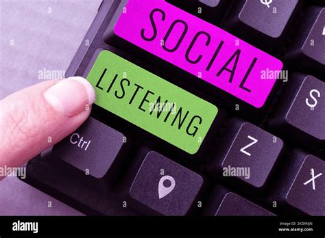Text Showing Inspiration Social Listening Business Showcase Analyzing