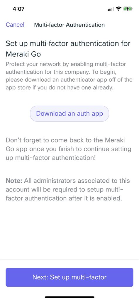 Enabling Multi Factor Authentication In Meraki Go Cisco Meraki
