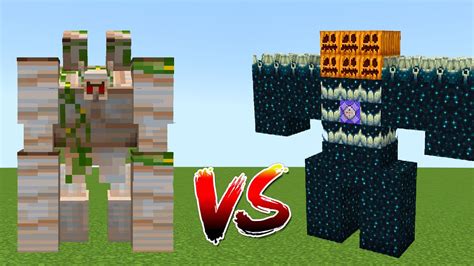 Mutant Iron Golem Vs Ultimate Sculk Golem Youtube