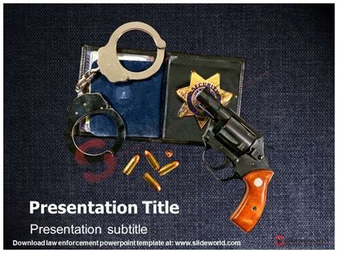 Law Enforcement Powerpoint Template Slide World