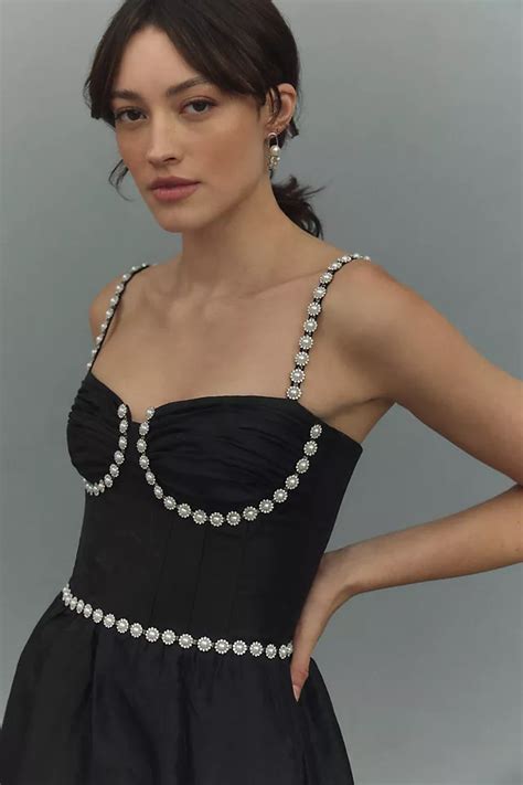 V Chapman Lucetta Corset Tiered Maxi Dress Anthropologie