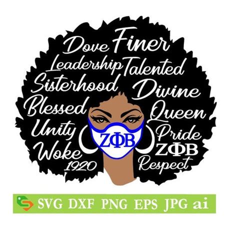 Zeta Phi Beta Cut File Silhouettecricut Jpeg Svgdfx Eps Etsy