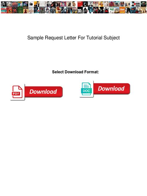 Fillable Online Sample Request Letter For Tutorial Subject Sample