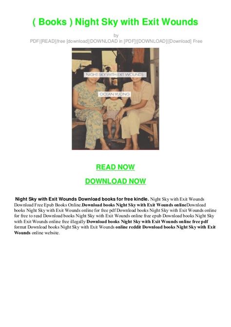 Books Night Sky With Exit Wounds