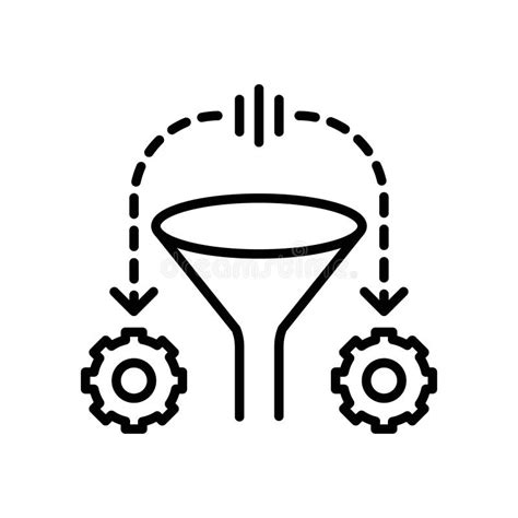 Refinement Icon Linear Logo Mark In Black And White Stock Vector Illustration Of Purifier