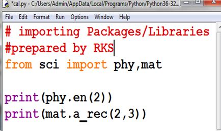 Rks Computer Science Write A Python Program For User Defined Import Packages Libraries