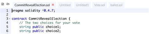 Learning Solidity Part 2 Commit Reveal Voting