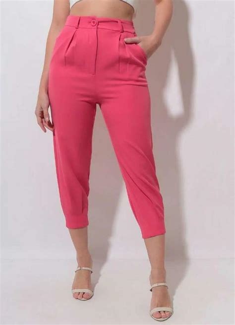 Calça Eight Brand Anália Feminina Rosa Cha Eight Brand
