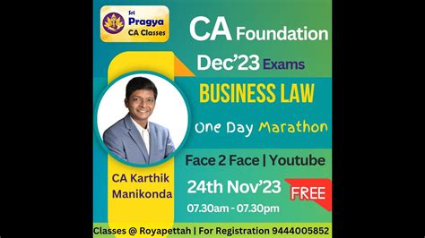 CA FOUNDATION LAW MARATHON DEC YouTube