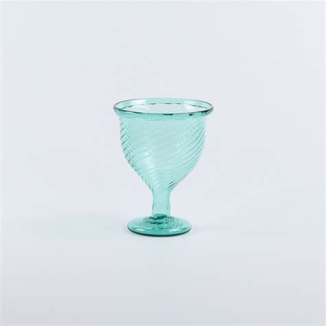Roman Stemmed Drinking Cup Handmade By Original Bristol Blue Glass