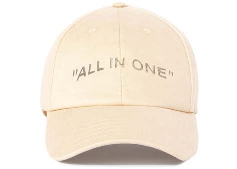 Off White All In One Golf Cap Beige Mens Fw24 Us