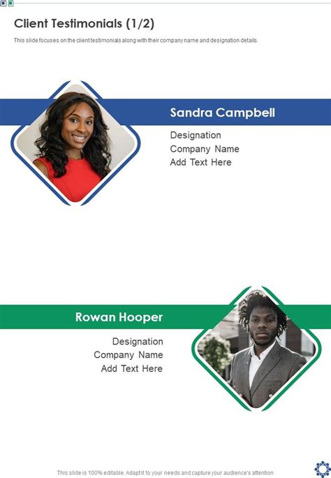 Community Support Services Proposal Client Testimonials One Pager Sample Example Document