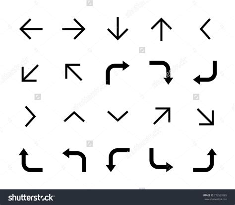 Arrow Direction Vector Illustration Simple Line Stock Vector Royalty Free Shutterstock