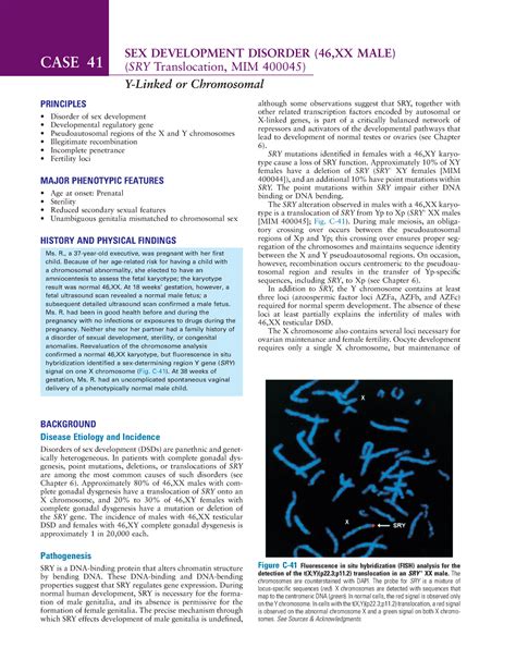 Sex Development Disorder PRINCIPLES Disorder Of Sex Development Developmental Regulatory Gene