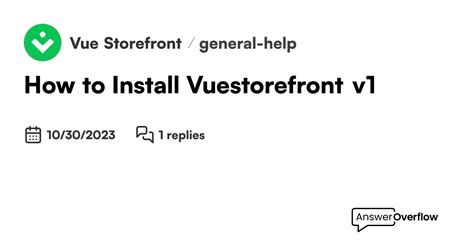 How To Install Vuestorefront V1 Alokai