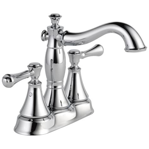 Two Handle Centerset Bathroom Faucet Metal Pop Up Recertified In