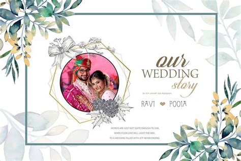 Wedding Album Cover Page Design 10 Psd Background 2024 Size 12x18 At