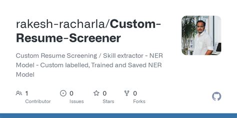 GitHub Rakesh Racharla Custom Resume Screener Custom Resume Screening Skill Extractor NER