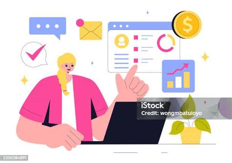 프리랜서 및 긱 경제 벡터 일러스트 레이 션은 금융 프리랜서 계약 임시 고용 비즈니스 성공 및 막대 차트를 특징으로합니다 건설업자에 대한 스톡 벡터 아트 및 기타 이미지