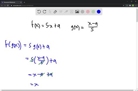 Verify That F And G Are Inverse Functions Fx15 X 1 Gx5 X5
