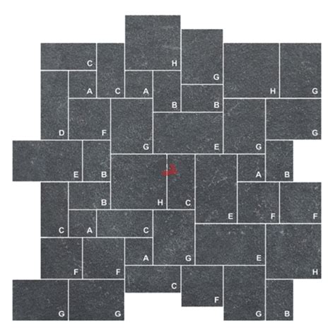 Lime Black 1 Ashlar Pattern Limestone Paver