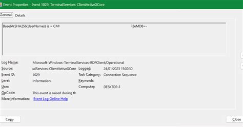 Rdp Windows Event Id 1029 Decoding Hashes