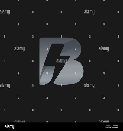 Initial Letter B Logo Design Template Letter B Lightning Logo Icon