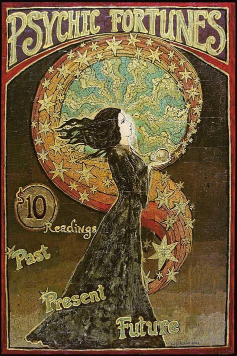 Psychic Fortunes Print Art Nouveau Gypsy Circus Poster 16x24 Etsy