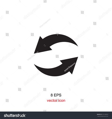 Undo And Redo Or Rotation Arrow Icon Stock Vector 375158323 Shutterstock