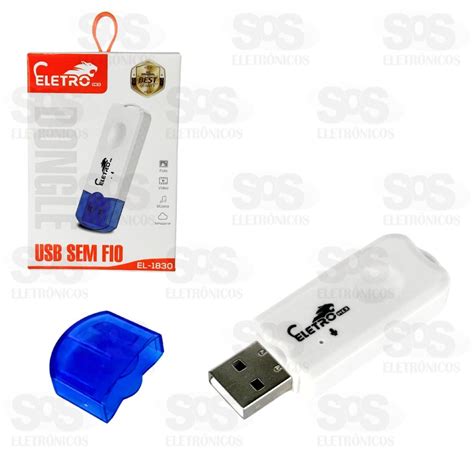 Receptor De Áudio Bluetooth Usb Dongle Eletromex El 1830