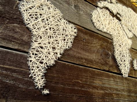 World Map String Art World Map Decal Wooden World Map Etsy