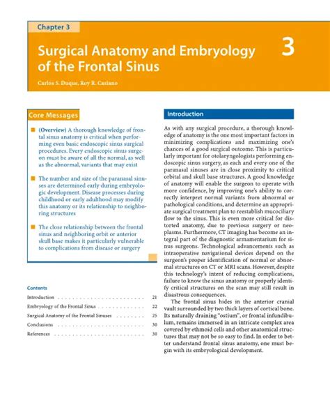 Surgical Anatomy And Embryology Of The Frontal Sinus Chapter 3 23 Docslib