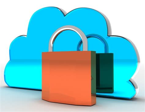 Premium Photo Cloud Computing Security Concept 3d Rendered Illustration