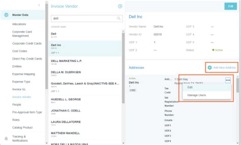 Invoice Vendor Admin Screen Chrome River Help Center