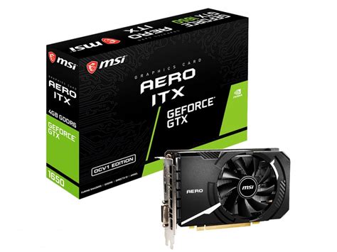 Placa Gráfica MSI GeForce GTX 1650 D6 AERO ITX OCV NVIDIA 12 GB DDR6