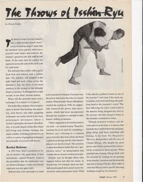 Isshin Concentration The Art The Throws Of Isshinryu