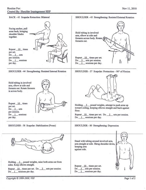 Home Excercise Protocol Shoulder Ct