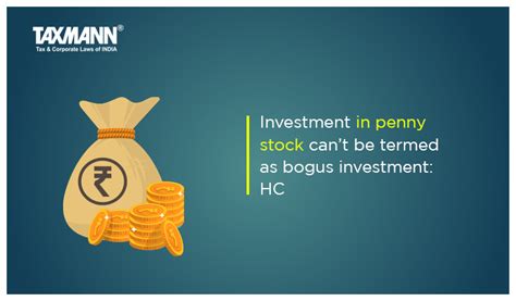 Investment In Penny Stock Cant Be Termed As Bogus Investment Hc