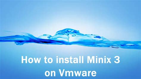 How To Install Minix On Vmware Youtube