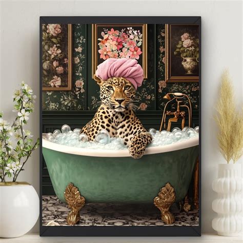 Leopard Bathroom Etsy