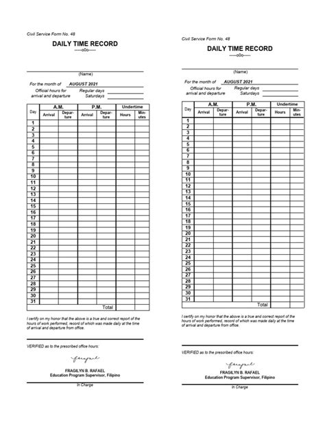 Civil Service Form No 48 Pdf