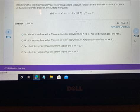 Solved Decide Whether The Intermediate Value Theorem Applies
