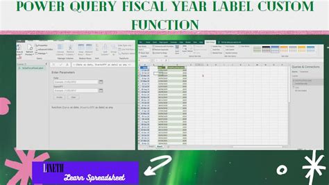 Power Query Fiscal Year Label Custom Function Youtube