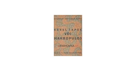 Věc Makropulos eKnihy elektronické knihy vaše eKNIHOVNA cz