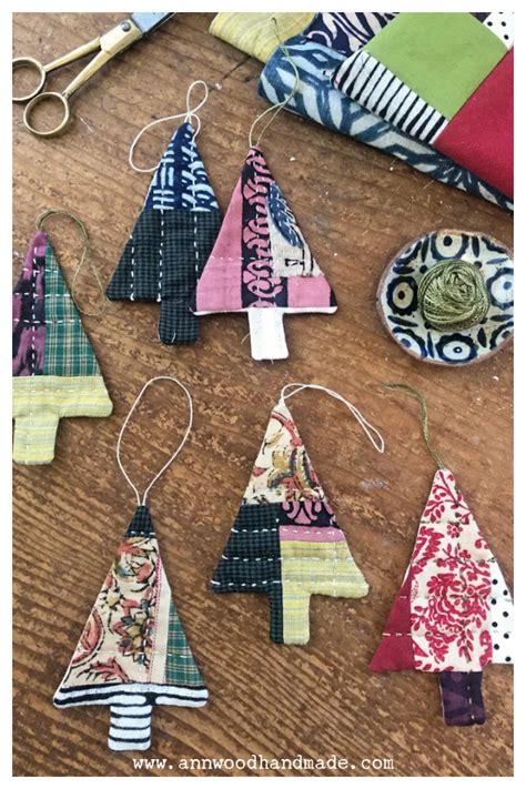 Scrappy Tree Ornaments Free Sewing Pattern